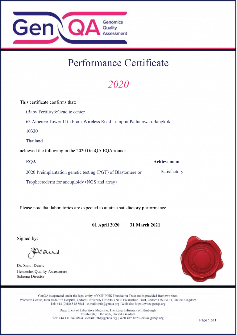 Accreditation and Awards - iBaby Fertility & Genetic Center